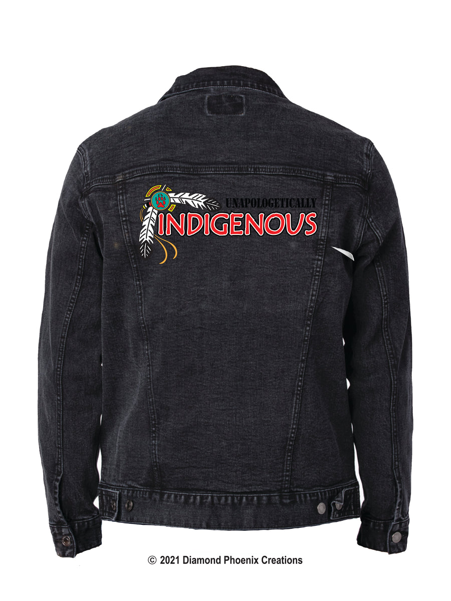 Unapologetically Indigenous Feather motif Denim Jacket – Diamond ...